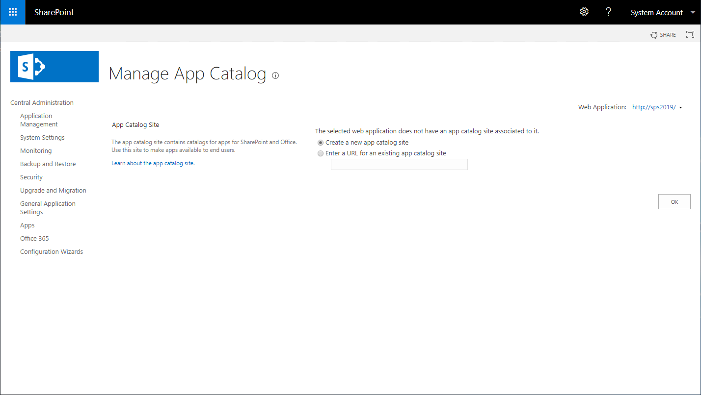 How to create an App Catalog on SharePoint 2019 - HANDS ON SharePoint