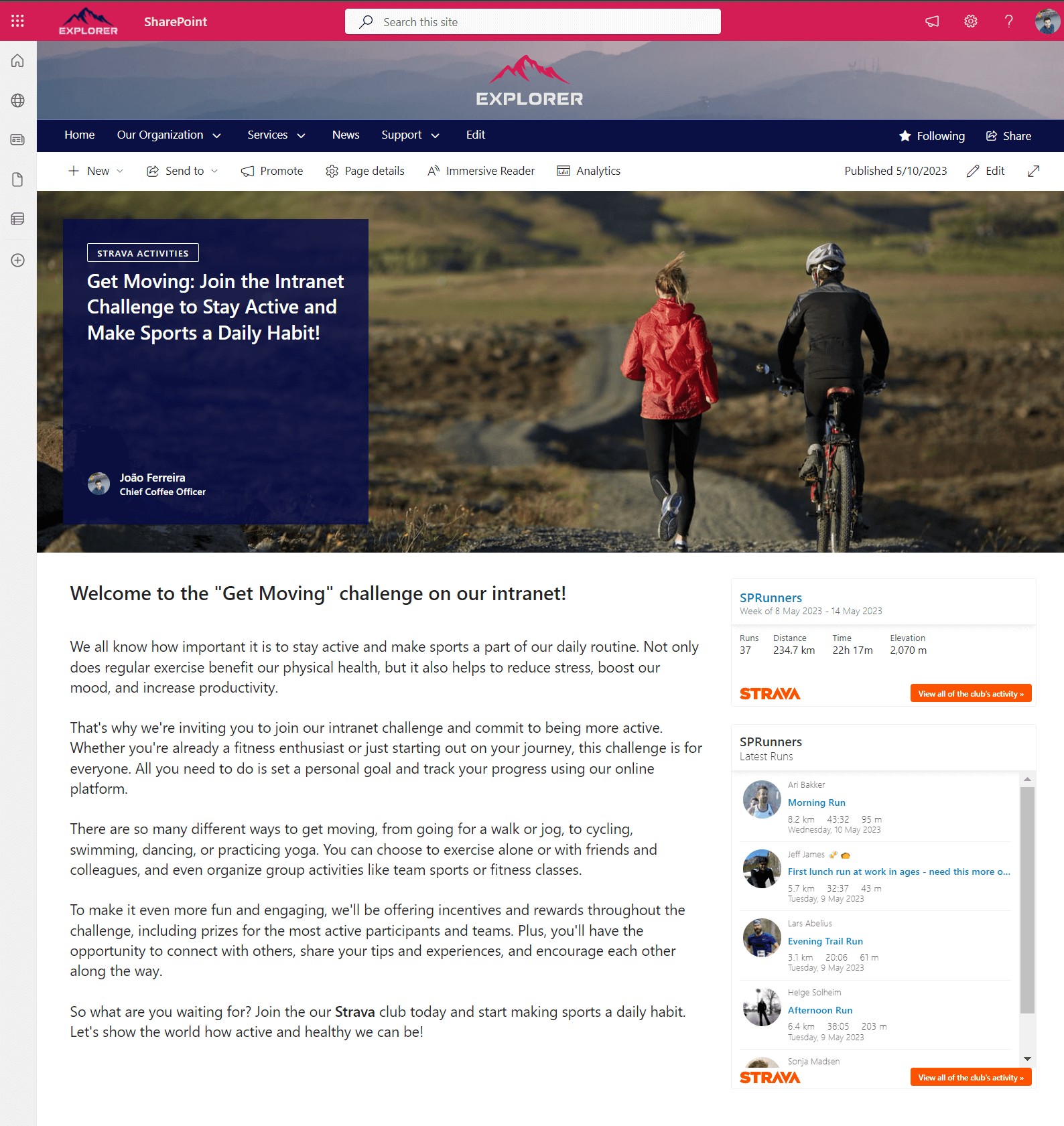 How to easily embed Strava Club activities in a SharePoint page - HANDS ...