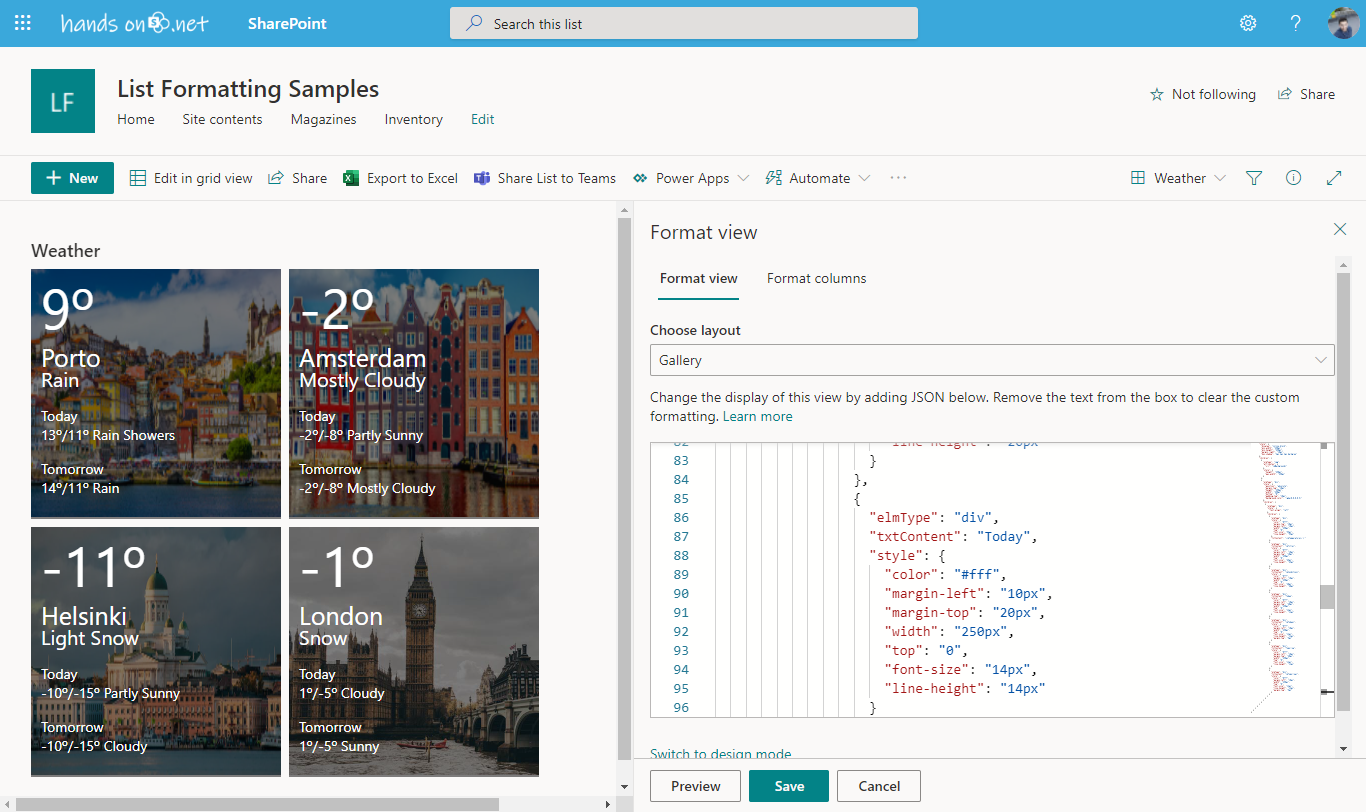 How to build a weather web part for SharePoint using a list view ...