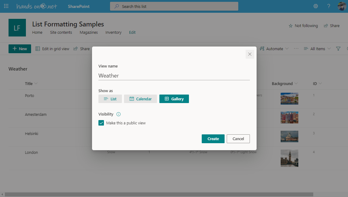 How to build a weather web part for SharePoint using a list view ...