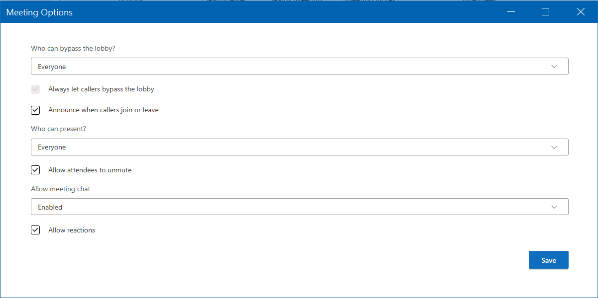 Meet now and meeting options available in Outlook for desktop - HANDS ...